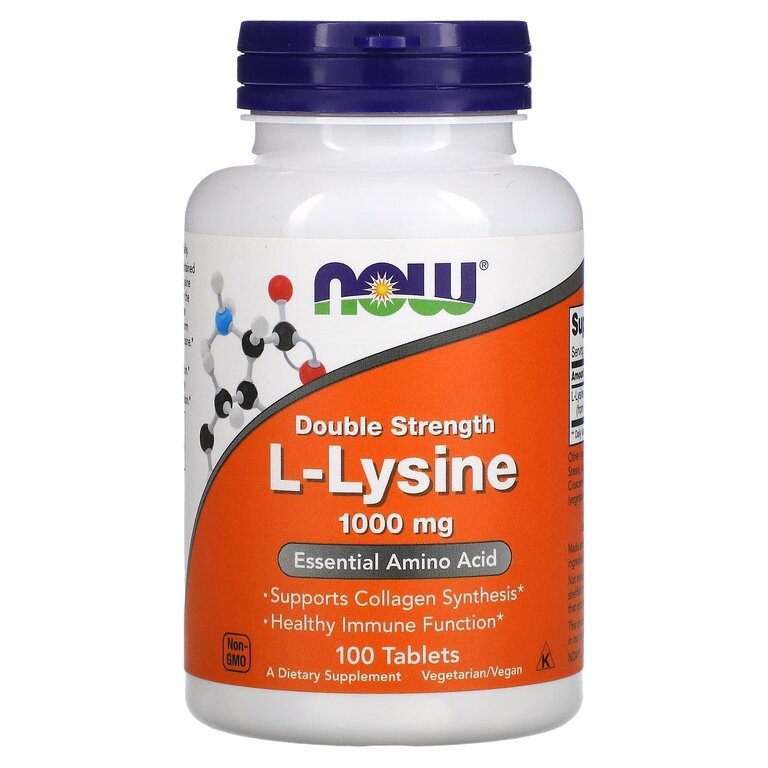 NOW L-Lysine 1000 мг 100 таблеток