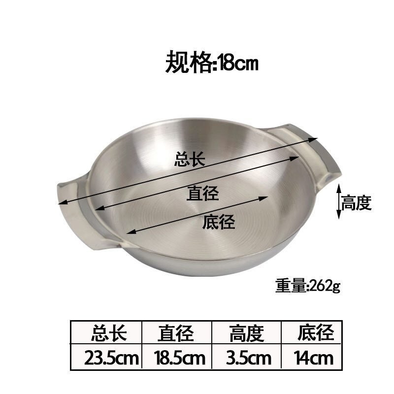 Тарелка из нержавеющей стали с двойными ручками для ресторана, золотистая тарелка для закусок и соусов, тарелка для