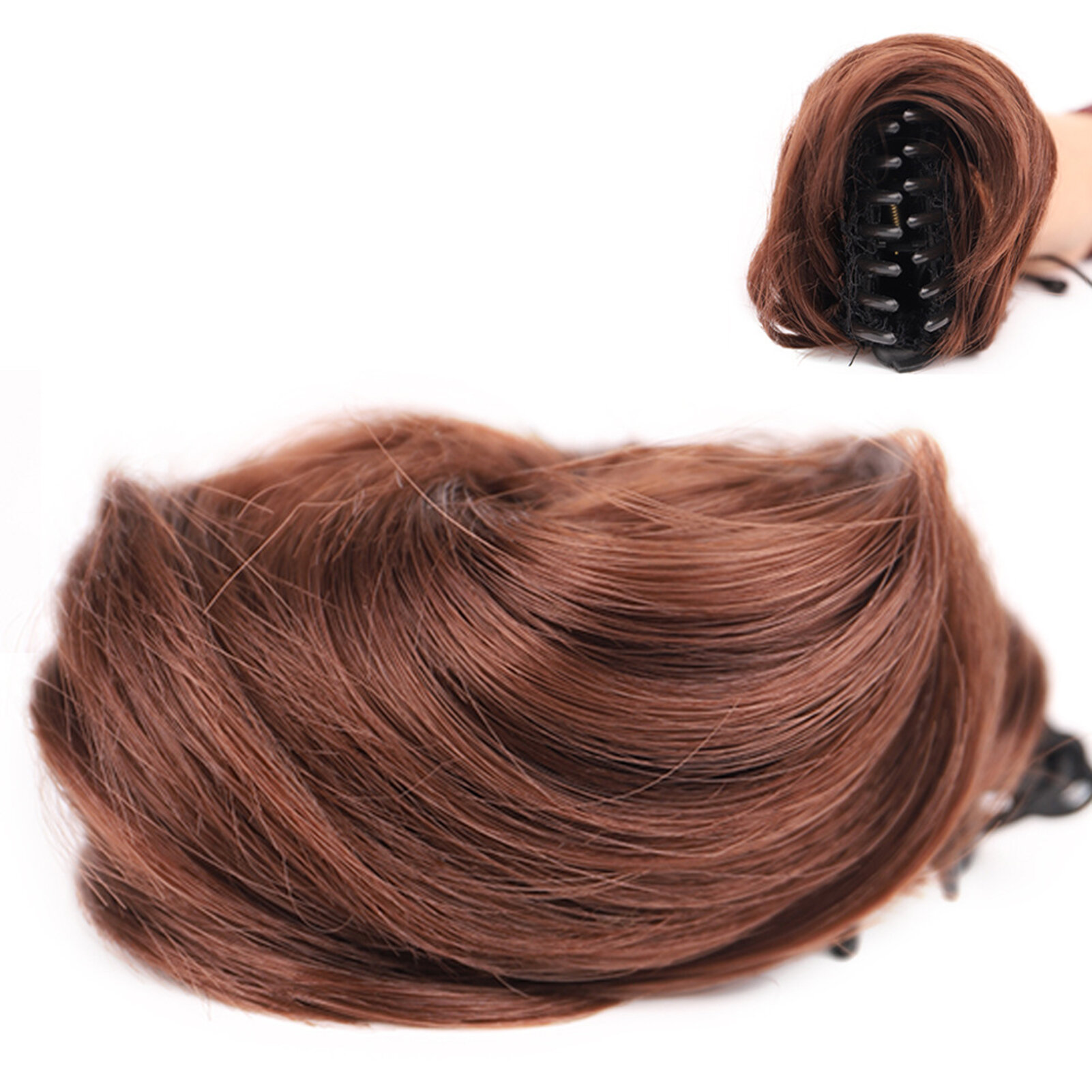 Клепка для волос с пучком Messy Bun, накладные волосы на коготок, натуральный хвост, синтетические расчески, добавление объёма волос для женщин, 18 типов, размер 70*70*40мм, вес 30г, 1 шт.