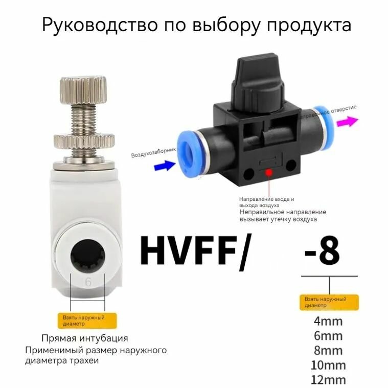 2 шт. 10mm Кран шаровый полуповоротный быстросъёмный