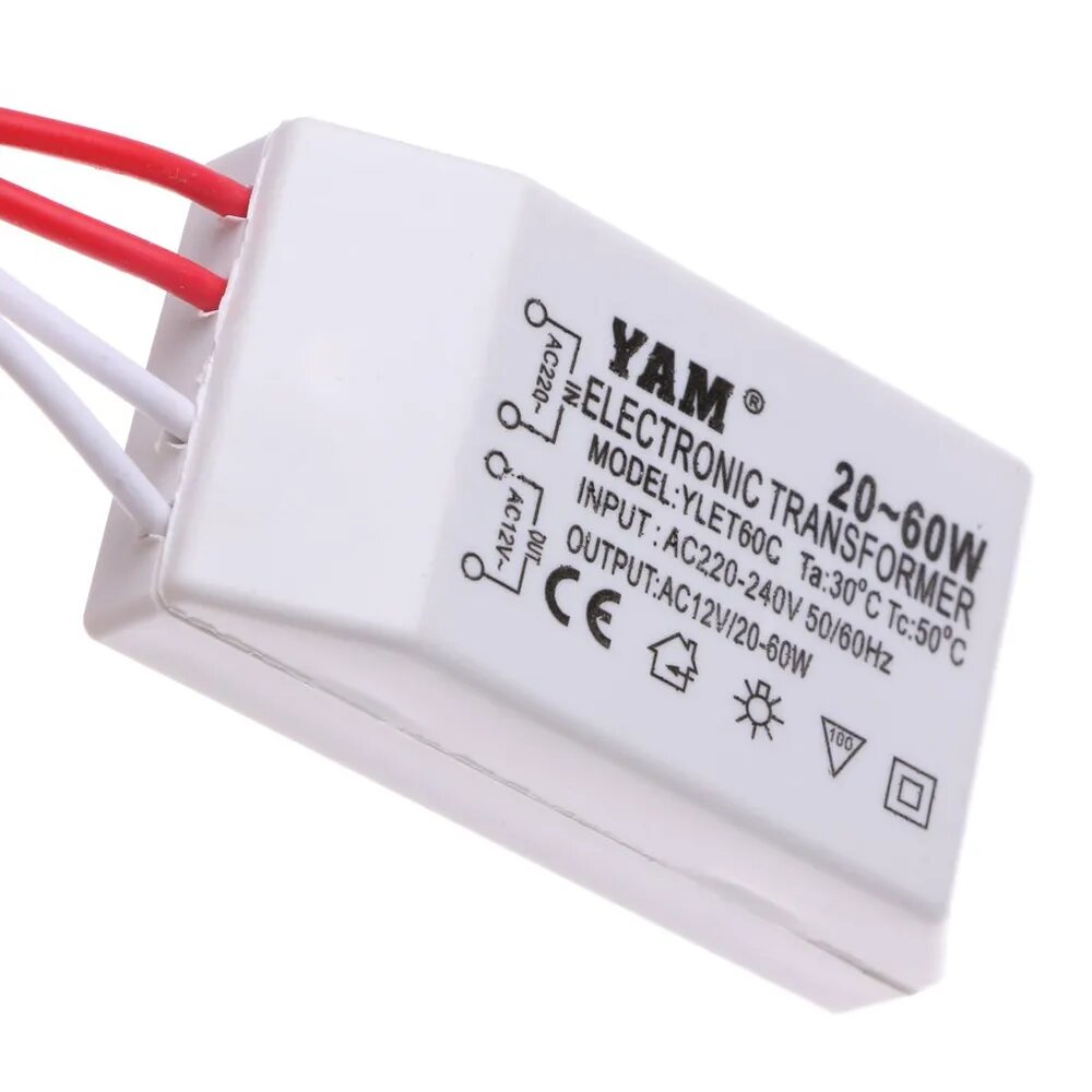 Трансформатор 40W 12V для галогенных и LED ламп