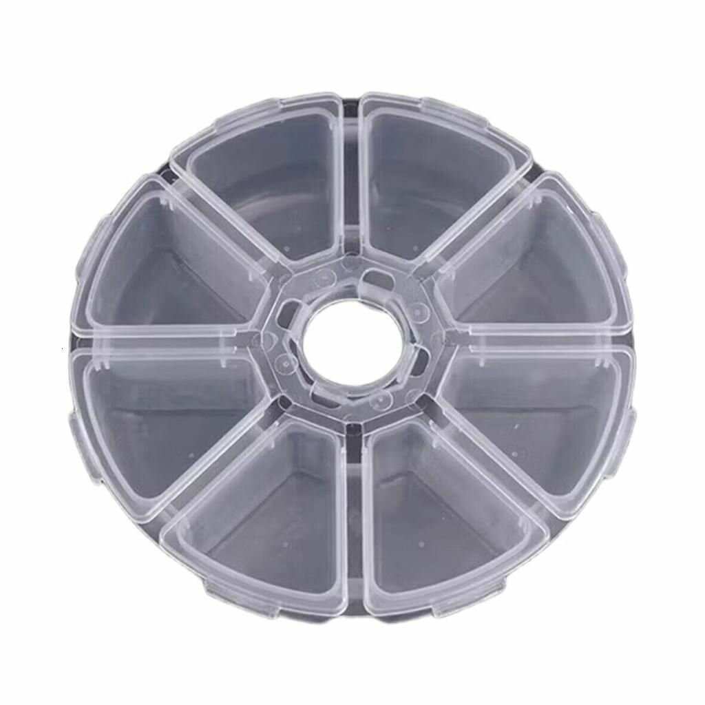 Пластиковая органайзер-коробка с перегородками, - 8 круглых сеток