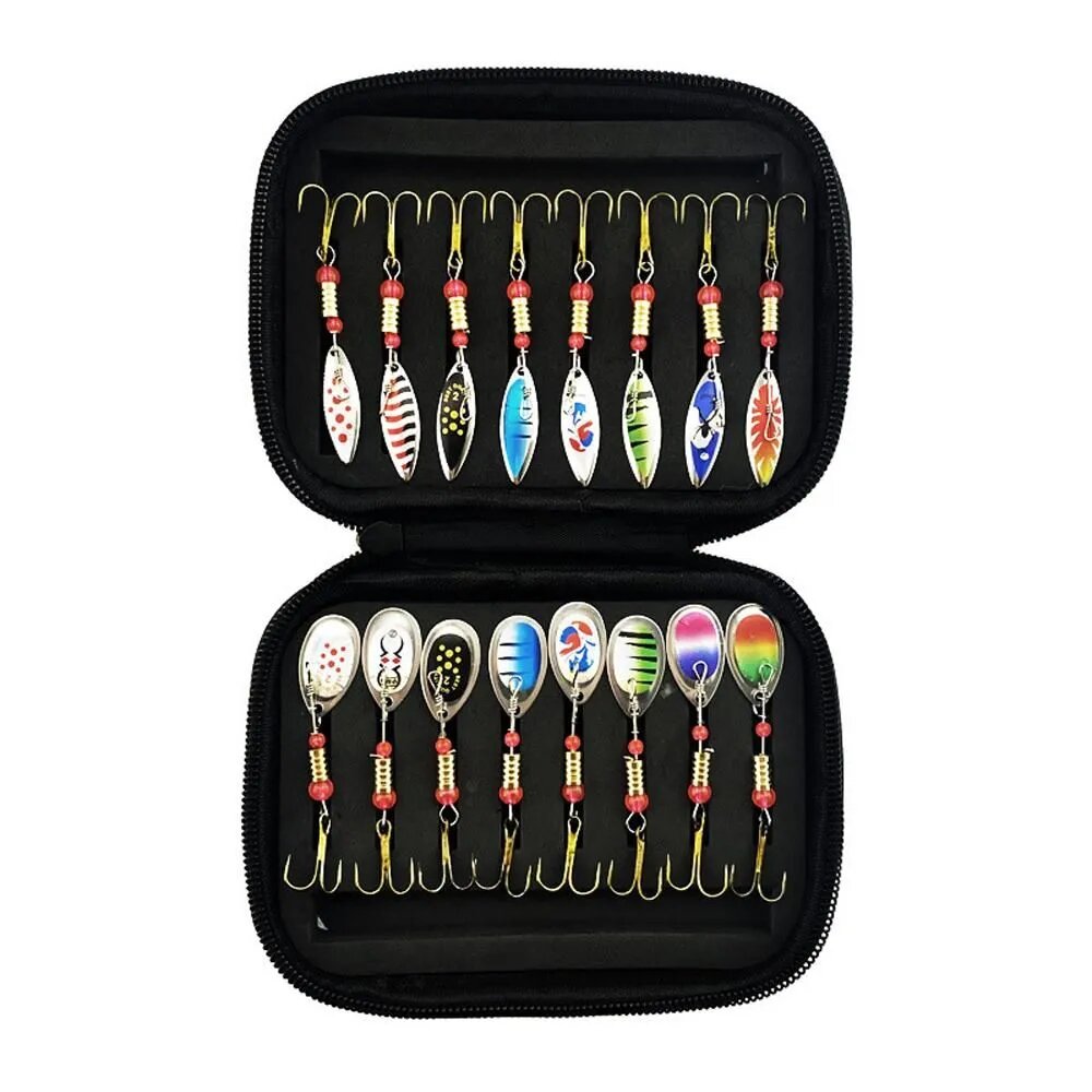 Набор блесен для спиннинга, Блесна для рыбалки, приманка Luya, подарочный набор 16 штук