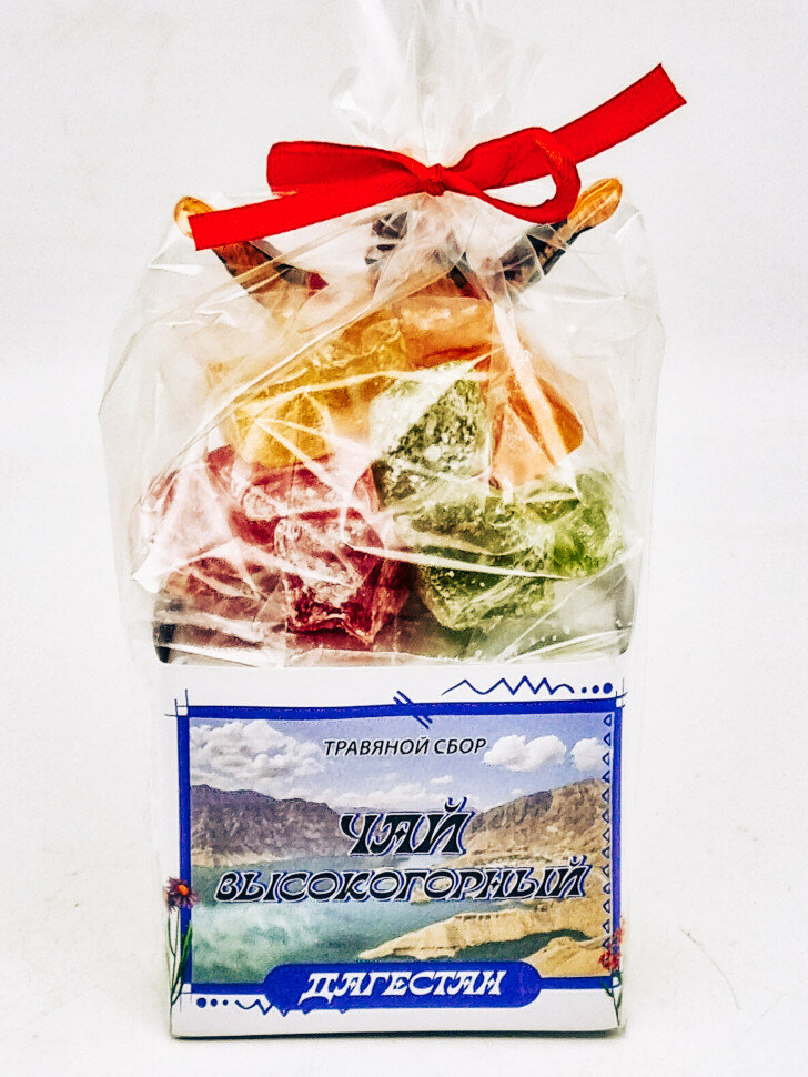 Краснополянский чай "Высокогорный" 40гр +лукум 50гр Дагестан с магнитом