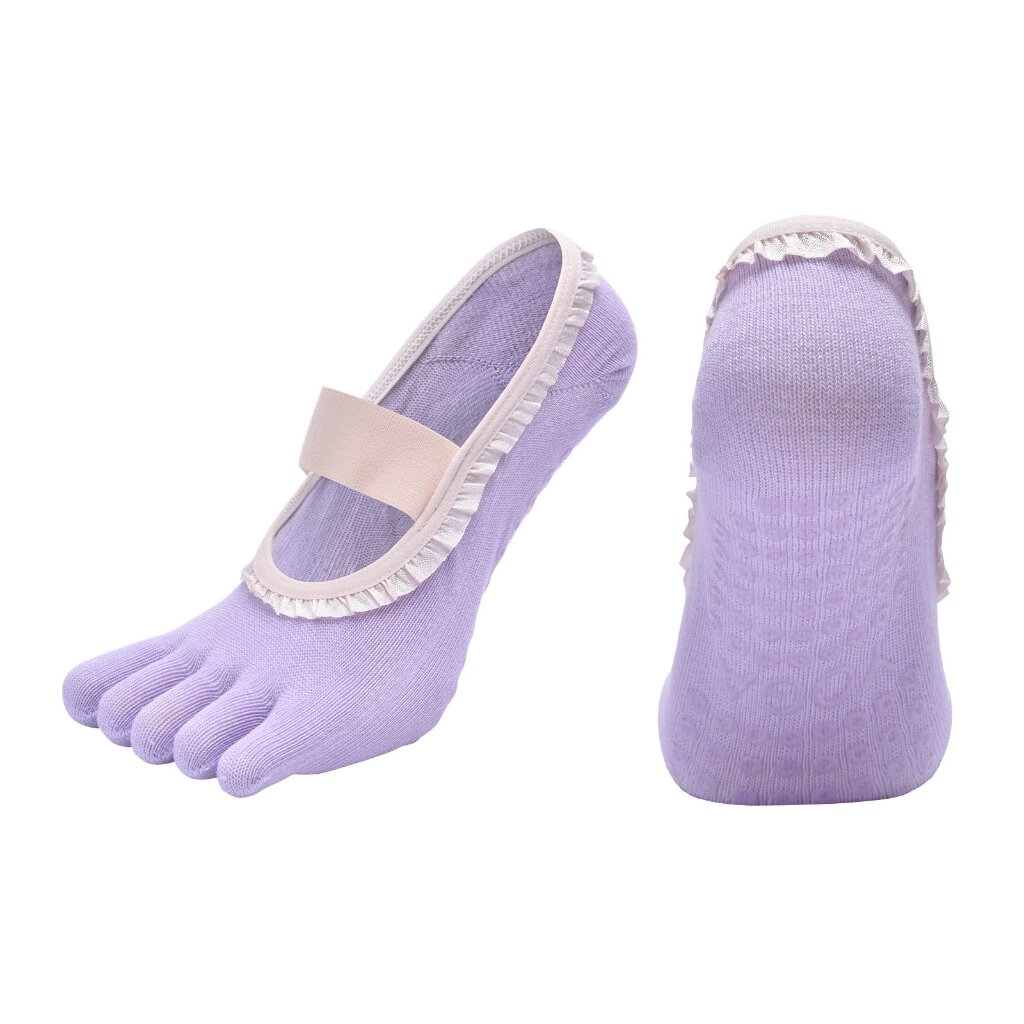 Многофункциональные носки с пятью пальцами, носки для пилатеса, нескользящие спортивные носки, танцевальные носки