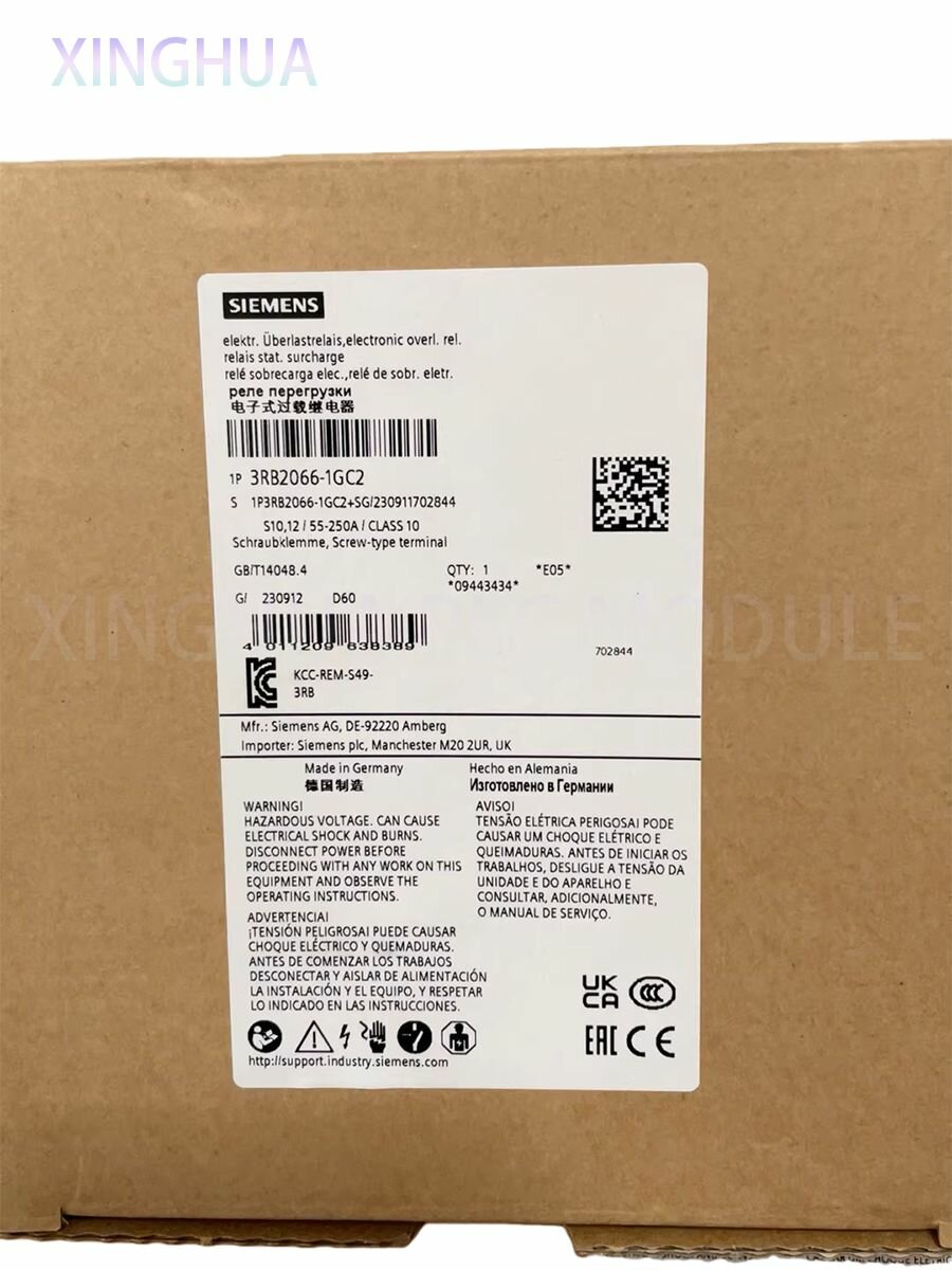 Новый оригинал Реле перегрузки SIEMENS 3RB2066-1GC2