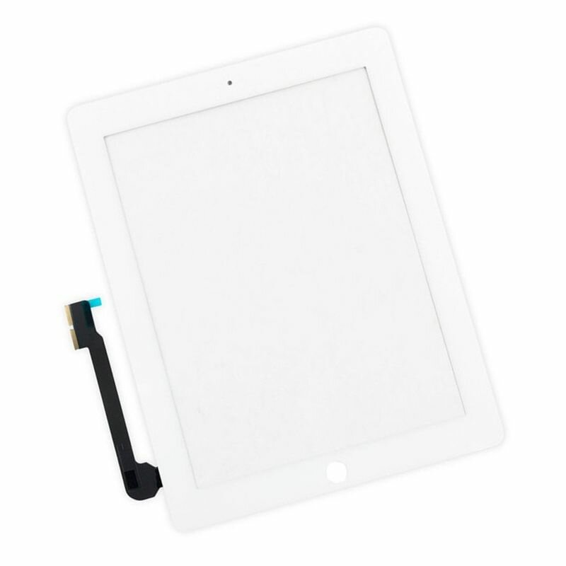 Сенсорное стекло (тачскрин) iPad 3/4 (белое) (AA) — запасная часть для ремонта планшета
