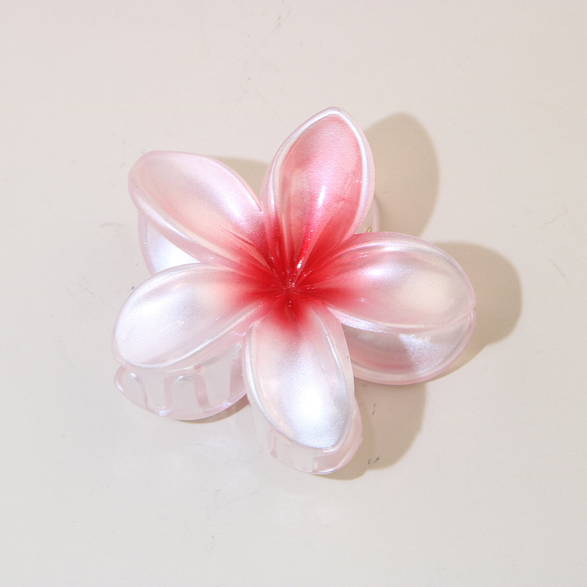 Европейская и американская кросс-бордерная цветная заколка для волос с плюмерией, цветочная зажимная заколка, винтажная элегантная полузажимная заколка для женщин, заколка для затылка в виде акулы