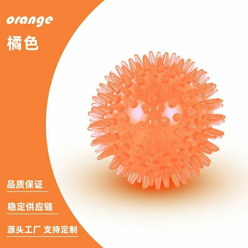 Популярный на Amazon звуковой шипованный мяч для собак, прочная игрушка для питомцев, TPR эластичный интерактивный мяч для собак