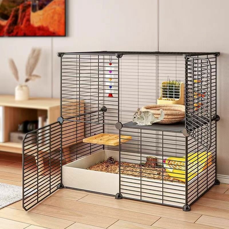 Клетка для домашних животных, подходит для шиншилл, кроликов, белок, 75*37*75 см