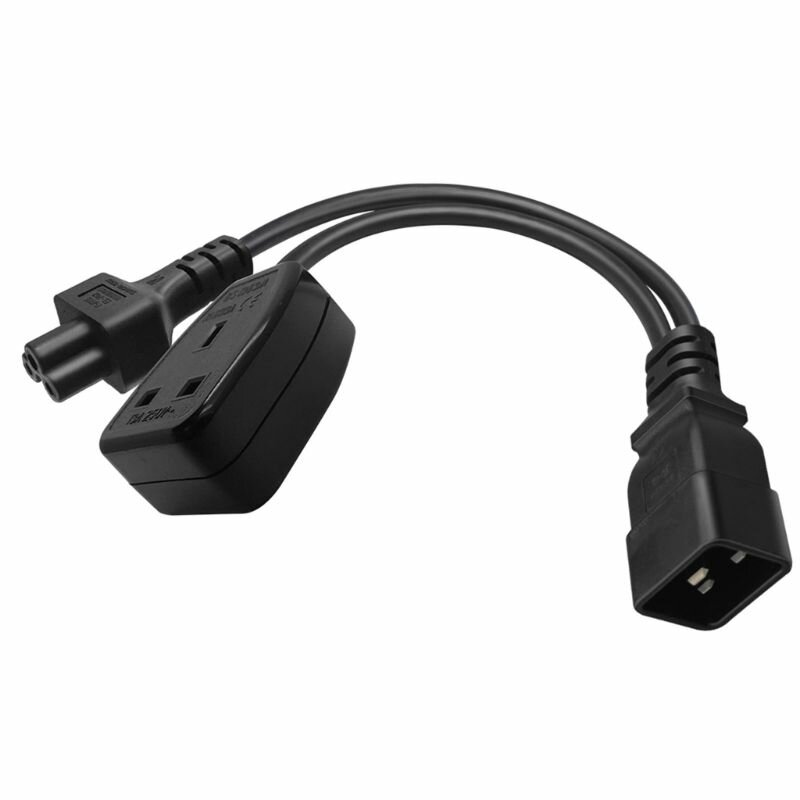 3-контактный штекер IEC320-C20 с розеткой IEC320-C5 + UK, адаптерный шнур, Y-образный разветвитель, кабель преобразователя питания, линия