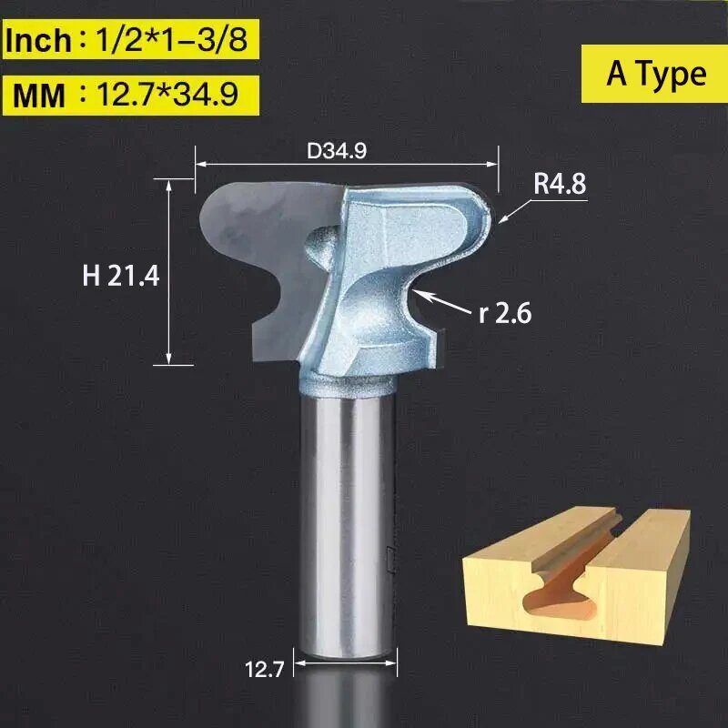 Фреза двухдуговая Tideway 12.7x34.9-A Type