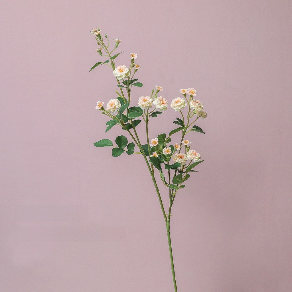 Rose flower with silk material for wedding party decor and home styling, champagne
