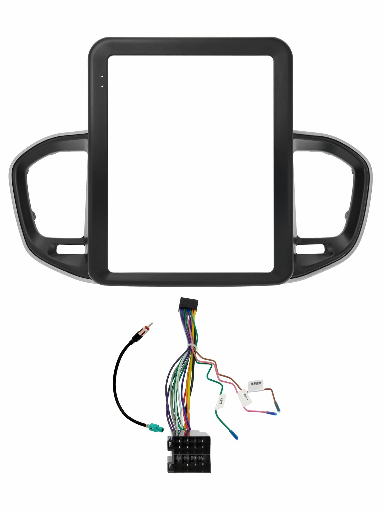 Рамка переходная Лада ВестаНГ(Lada VestaNG) 2022+ для авто без монитора + проводка для 9,7" магнитолы / Wide Media