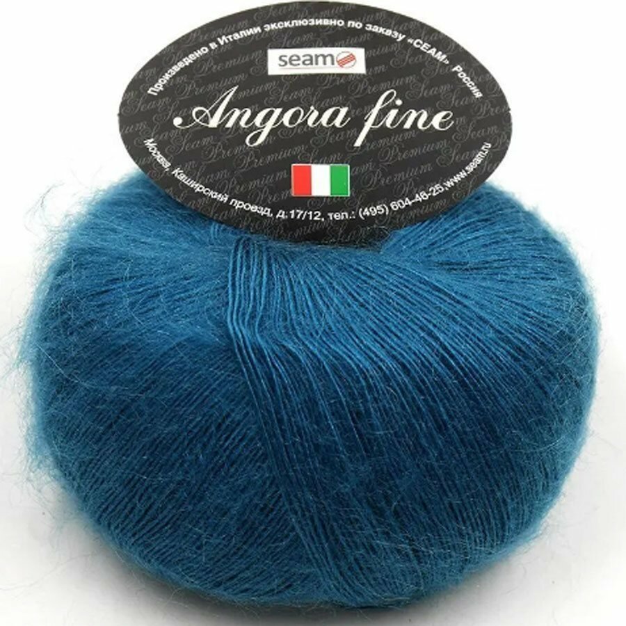 Пряжа Seam ANGORA FINE 194340 т. бирюза (2 мотка)
