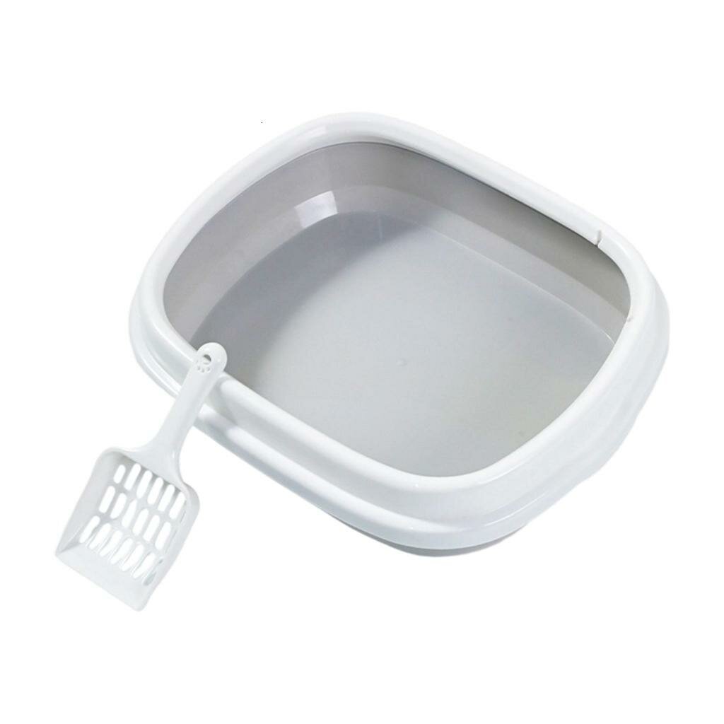 Глубокая кошачья туалетная кабинка с вентиляцией, Серый