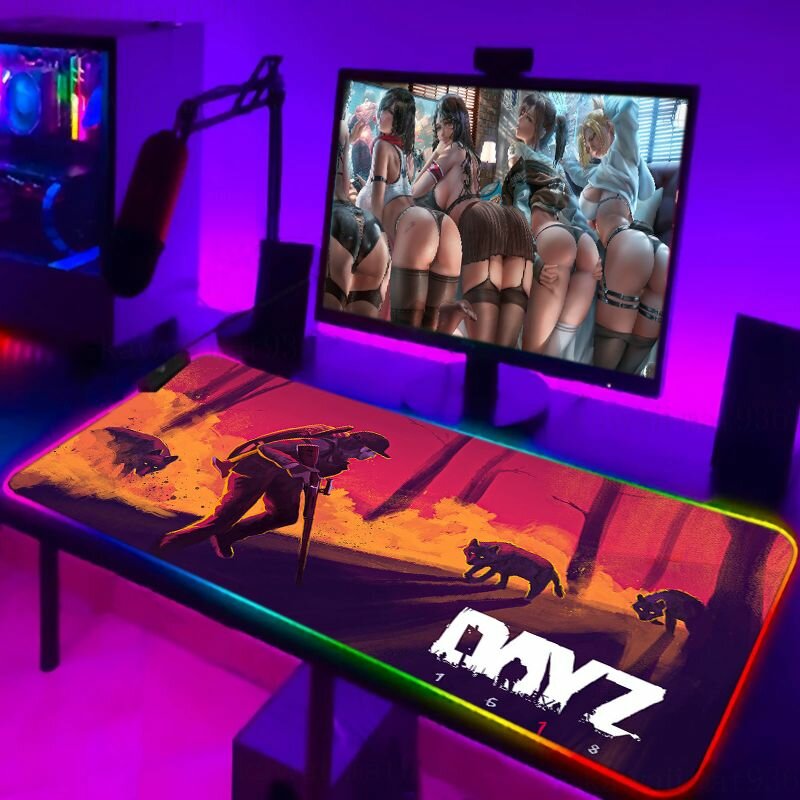 Игровой коврик DA "DayZ", скорость и контроль, оранжевый, 90 см x 40 см