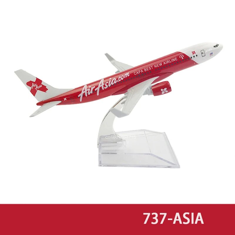 Модель самолета Air Asia Boeing 737, красный