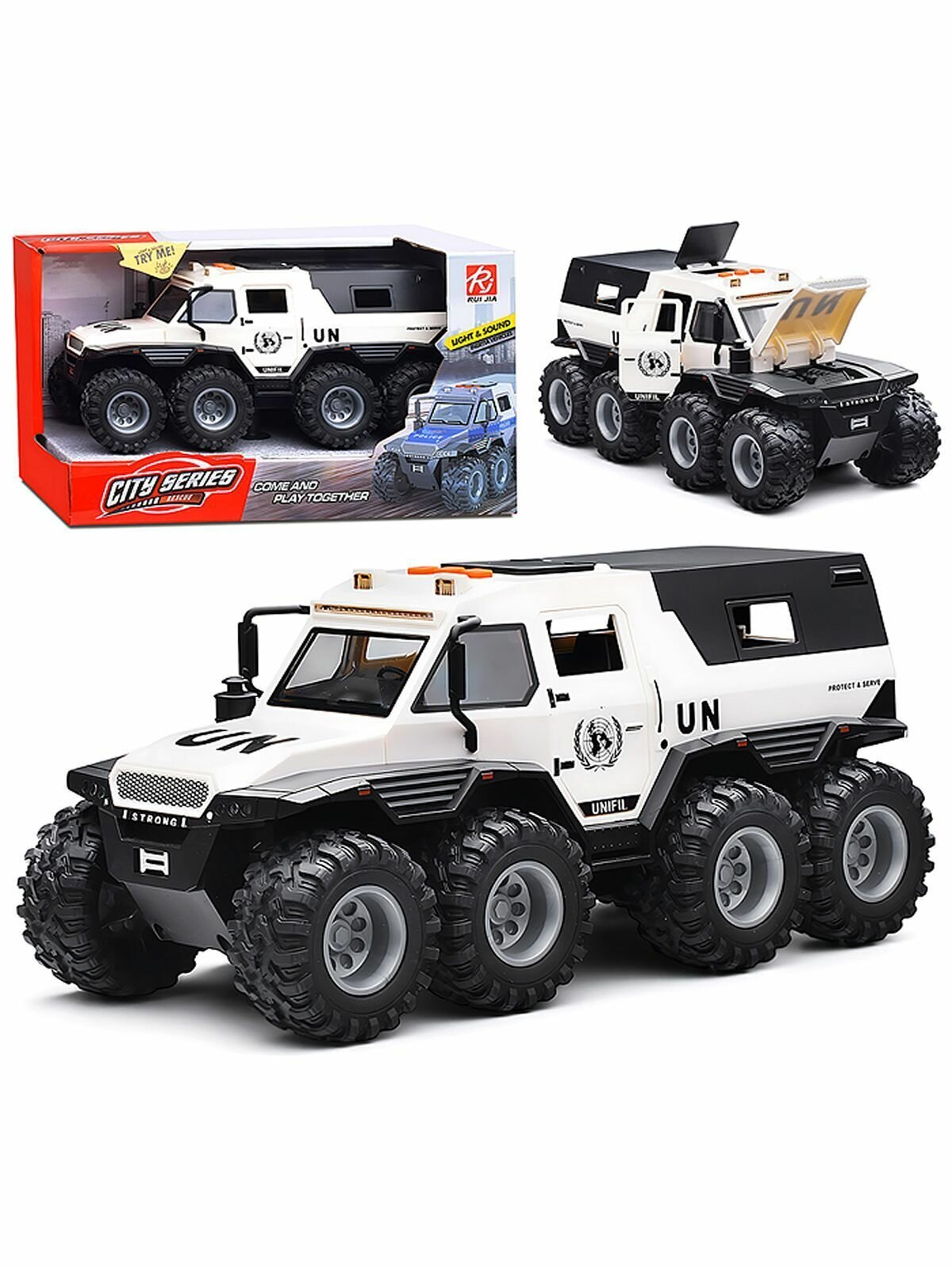 Машинка для игры Патруль броневик со светом и звуком (RJ5529C)