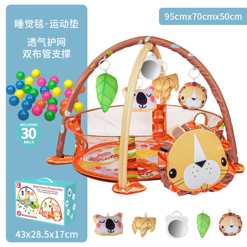 Манеж детский игровой с ковриком, с бортиками, с шариками 3 в 1