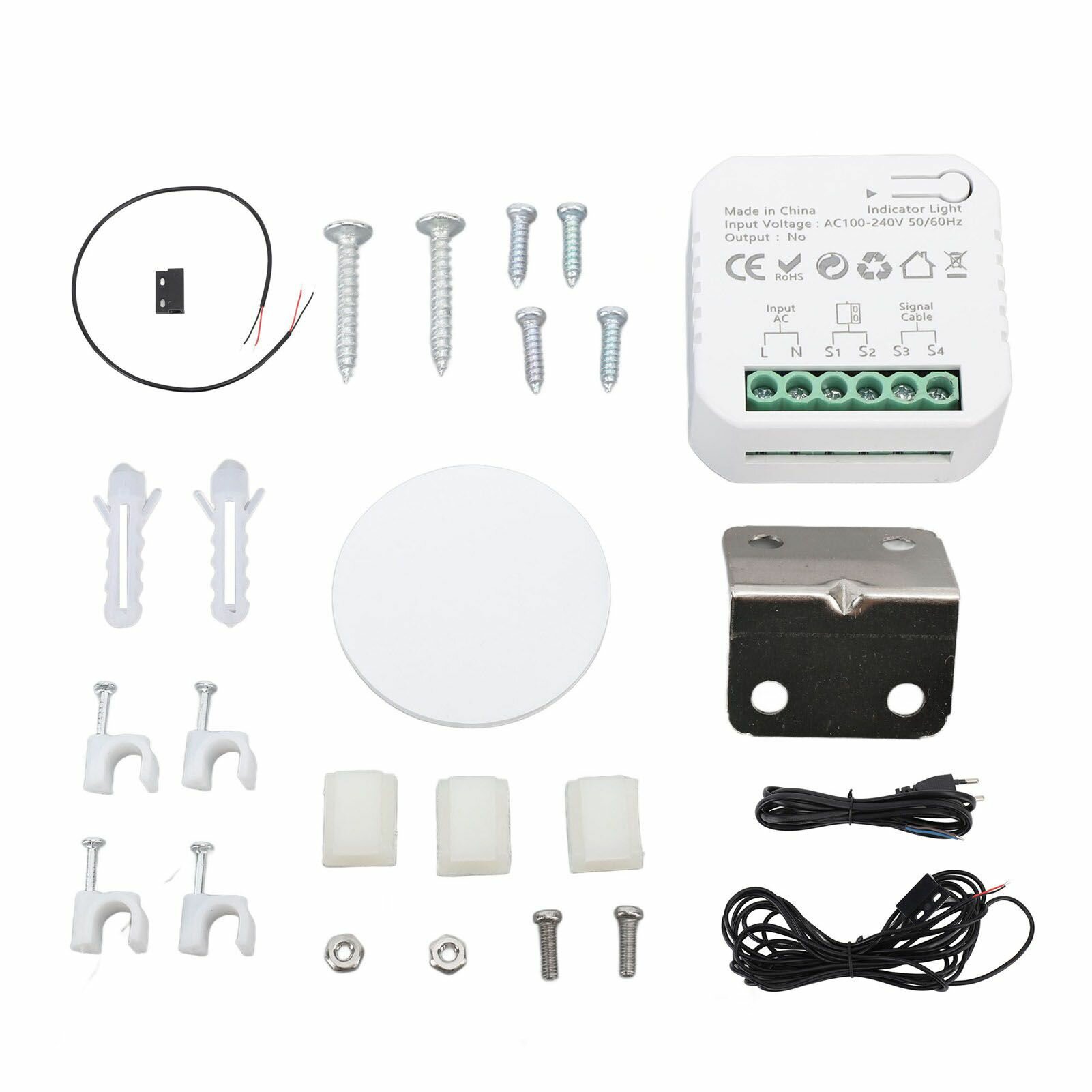 Модуль управления гаражными воротами WiFi, приложение, пульт ДУ, вилка EU, 100-240V