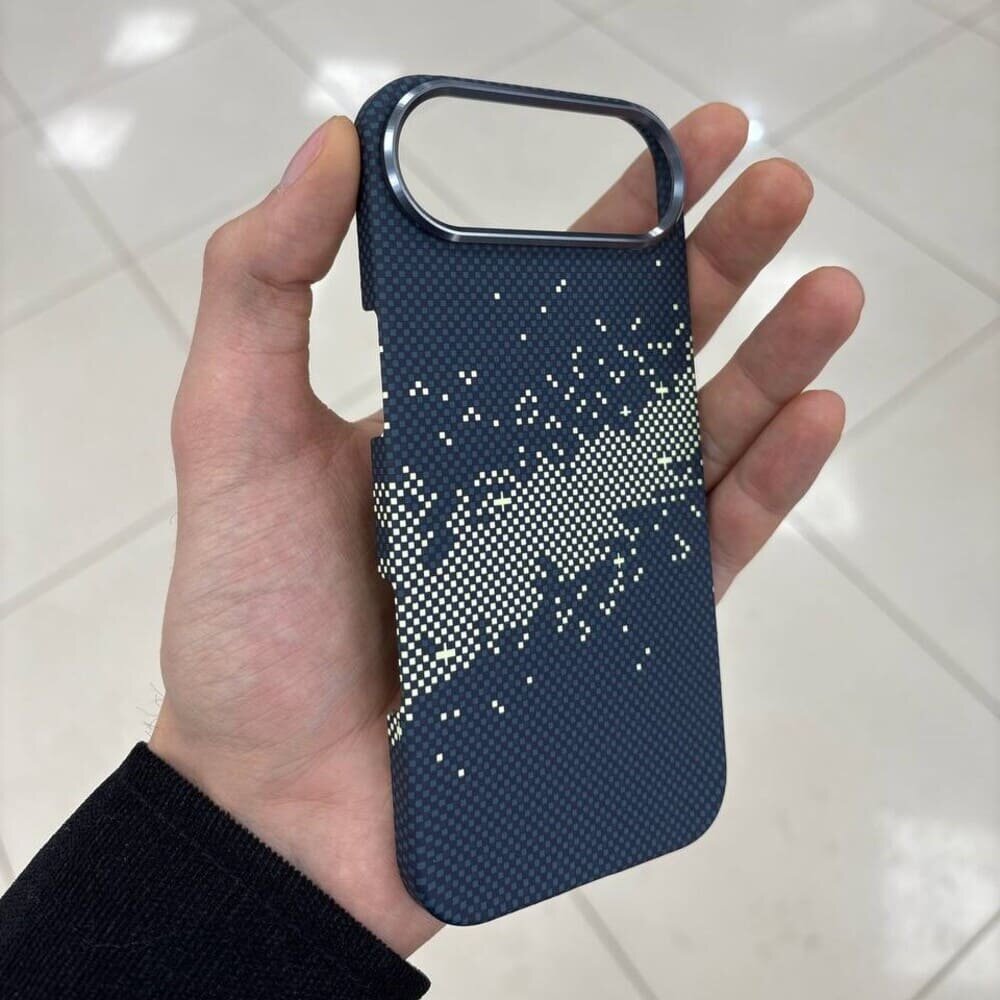 Чехол Mobikas Armor Grid Kevlar IPhone Air Blue/Yellow Pixel, Кевларовое волокно
