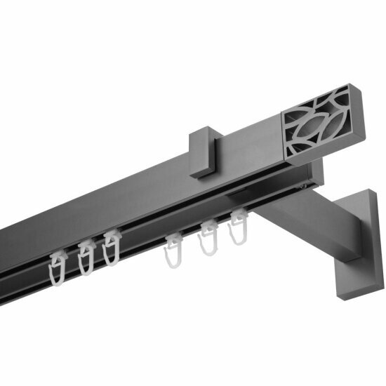 Карниз профильный LM Decor Флэт Лайн Грид двухрядный 3,2 м, Сатин