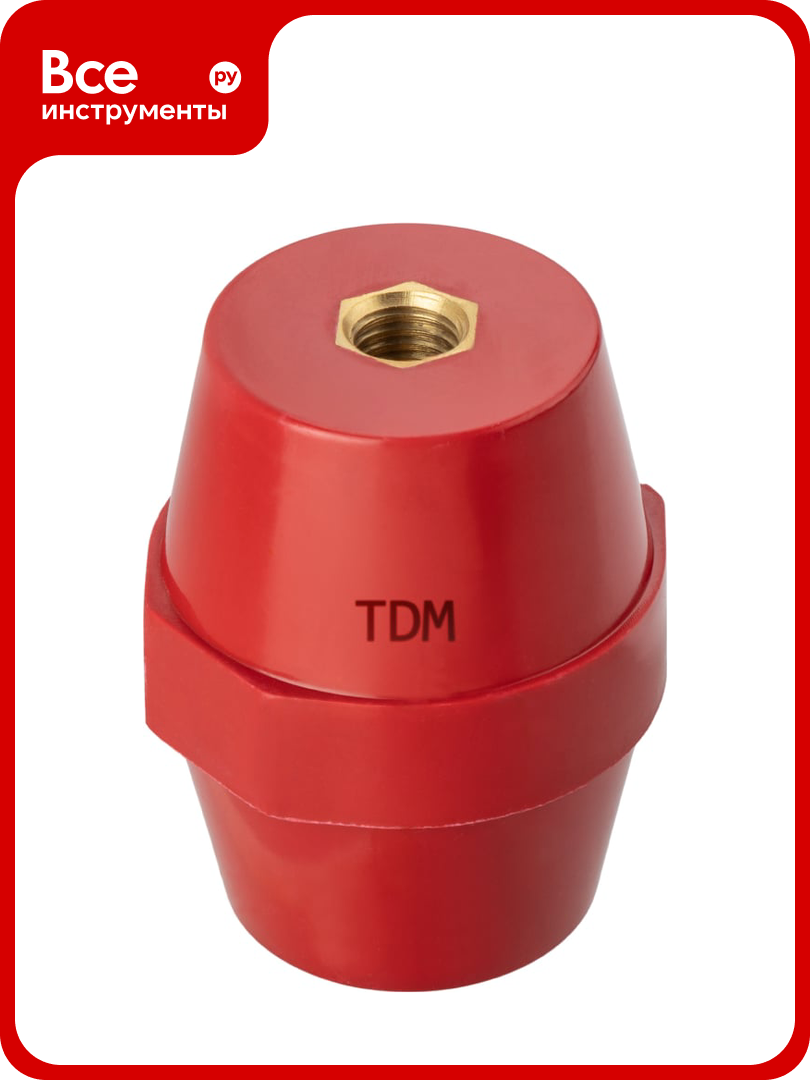 Изолятор, TDM, TDM ELECTRIC SM61 силовой Н61хD50хМ10мм SQ0807-0052, 10 штук, диэлектрического пластика