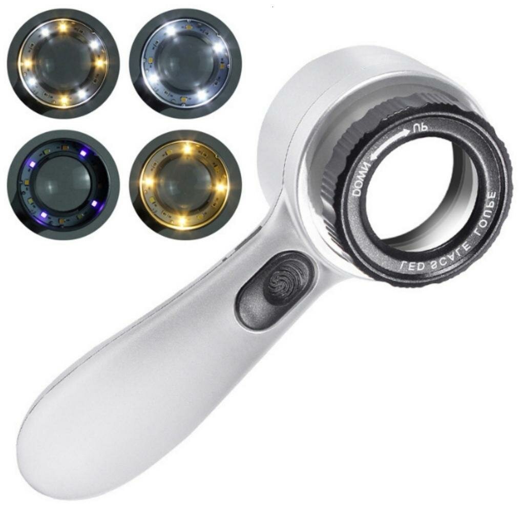 Лупа с 30-кратным увеличением и LED-подсветкой