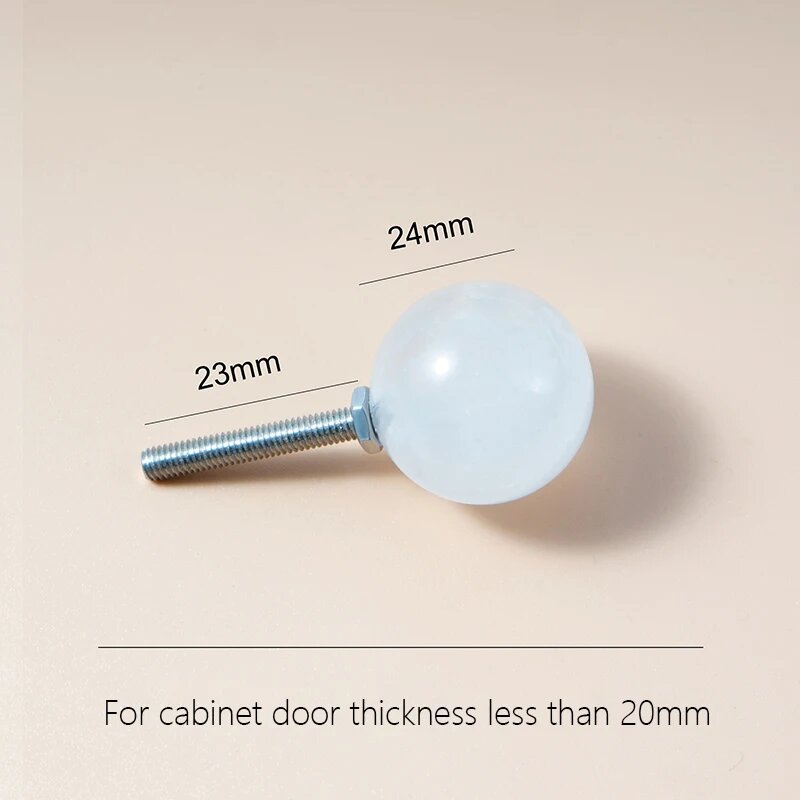 Хрустальные ручки для шкафов TINYHOB white-screw23mm