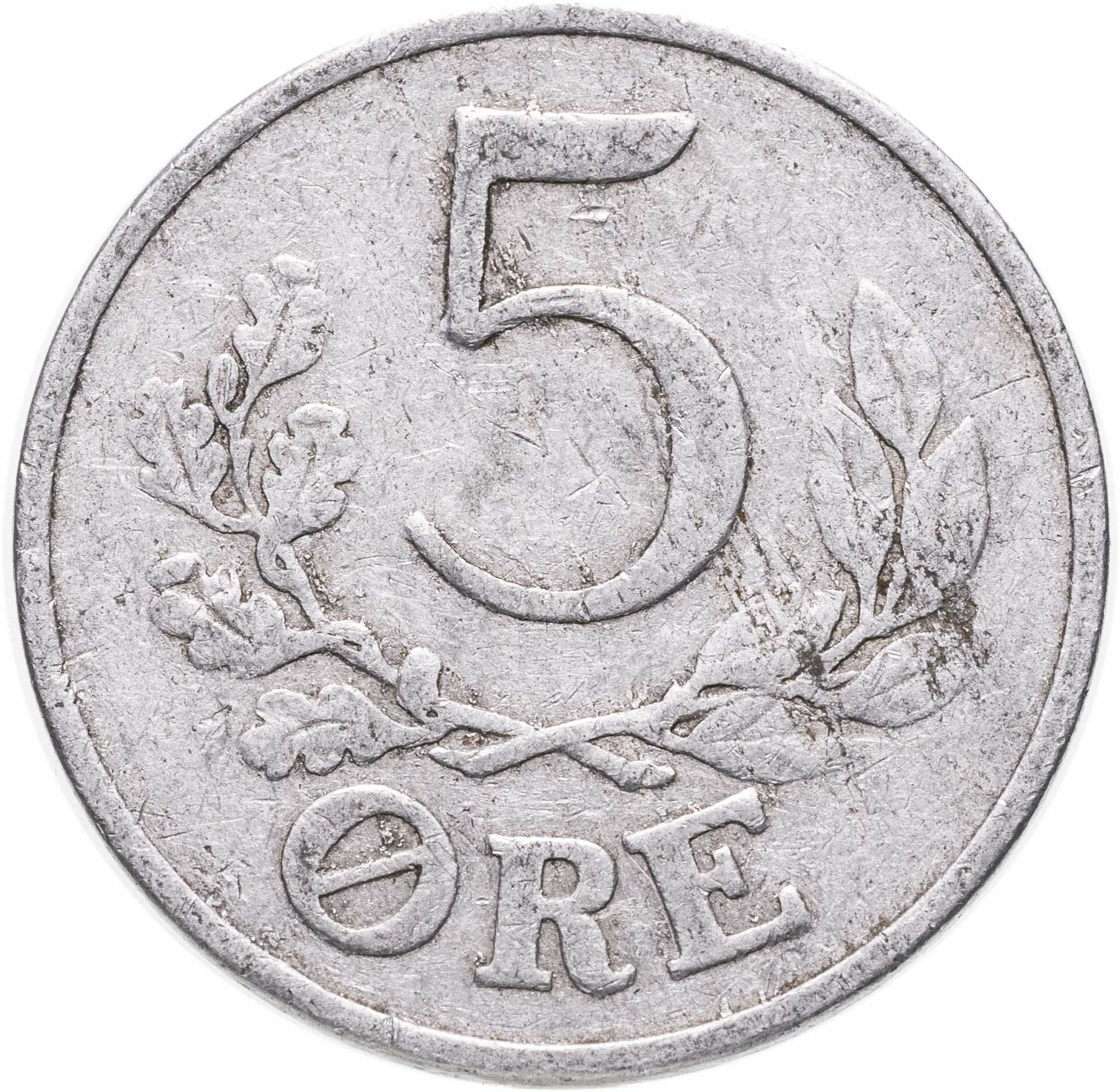 Дания 5 эре 1941, Алюминий, в сохранности VF