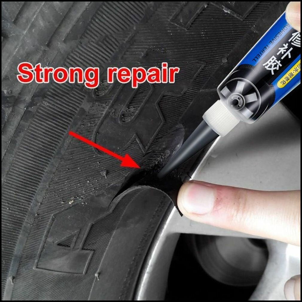 Герметик для ремонта шин, 60 мл, 1 шт, Скребок и наждачная бумага в подарок