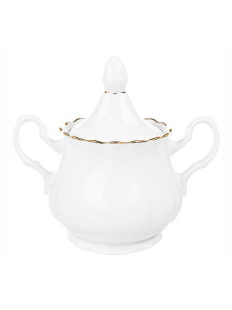Сахарница фарфоровая 550 мл. Добруш Отводка золотом ф. Романс