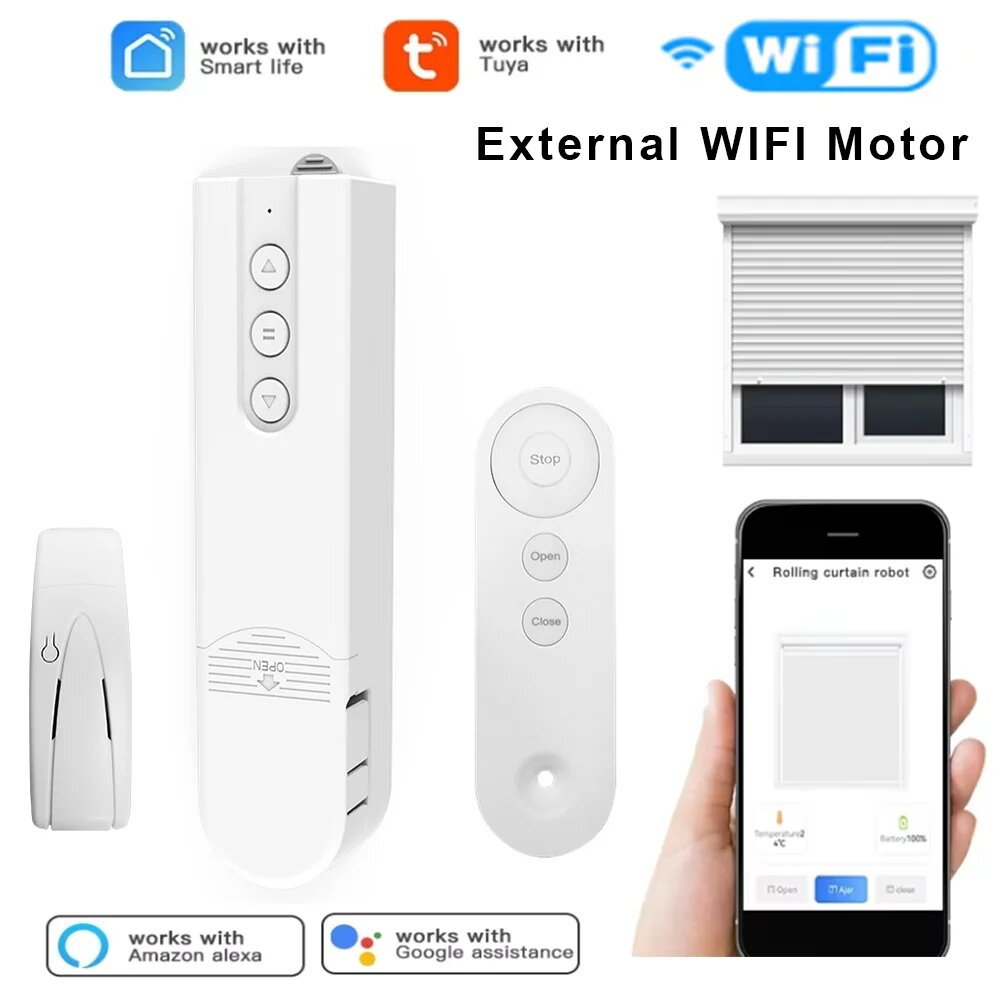 Умные моторизованные шторы Tuya External WiFi motor