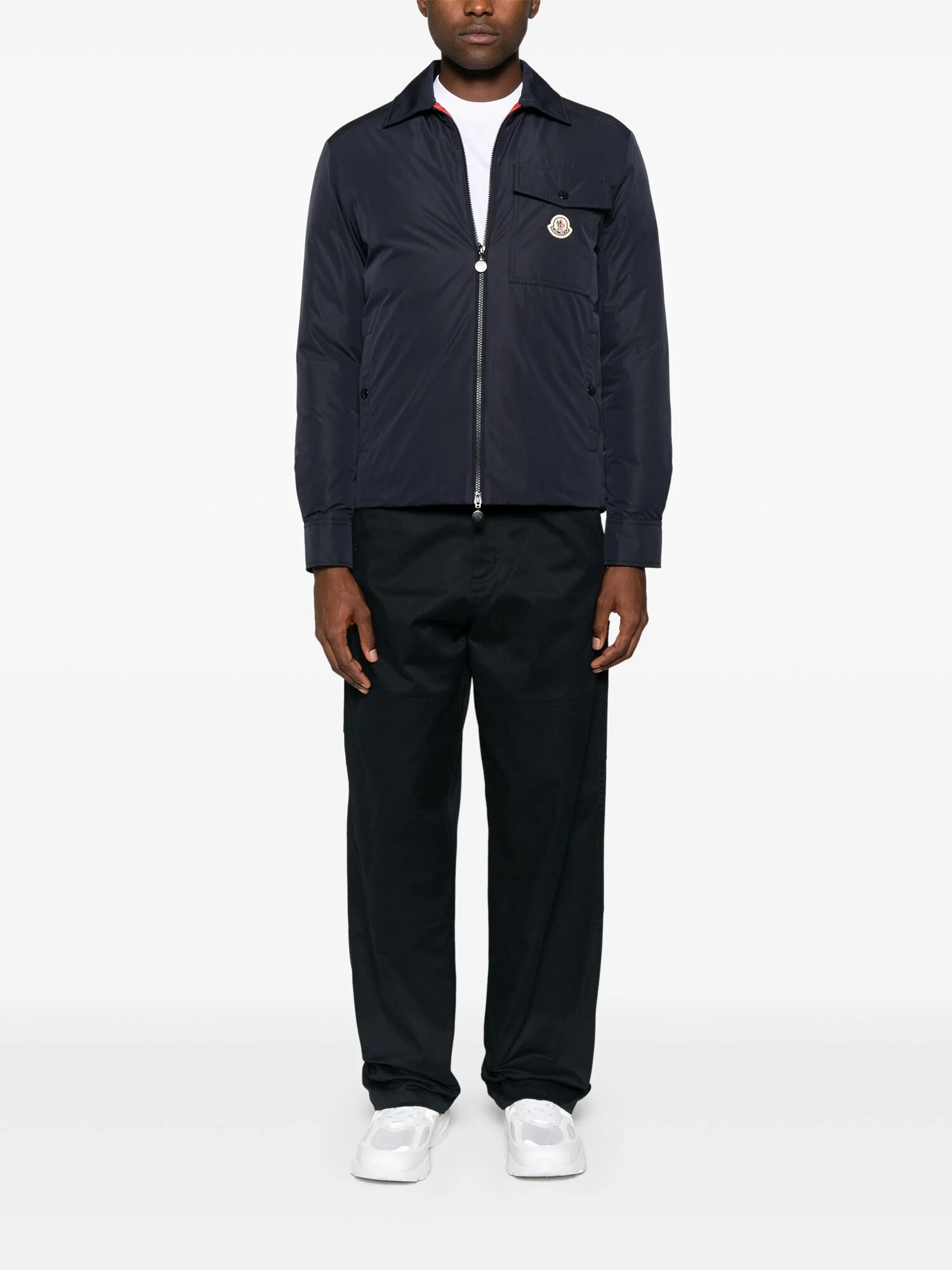 Брюки классические Moncler, размер 48, синий — фото 1