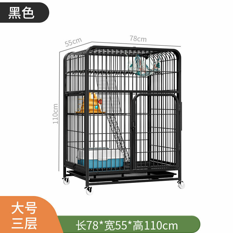 Клетка для кошек Villa, очень большая, свободное пространство, домашняя клетка для кошек, двухъярусная с туалетом, домик для кошек