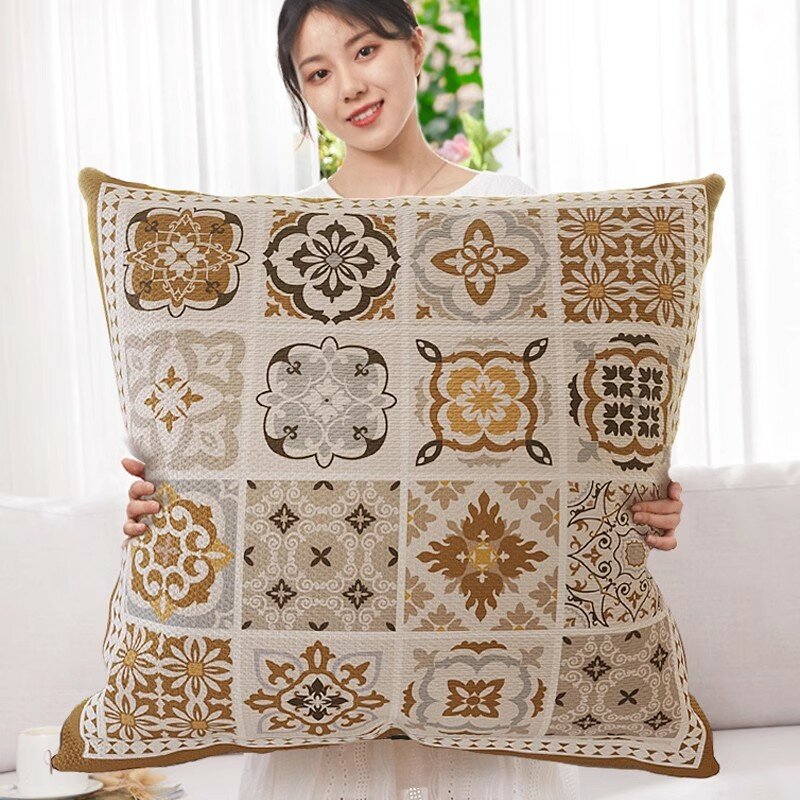 Американский стиль диван-кровать для гостиной, очень большая подушка, наволочка без наполнителя, высококачественный легкий роскошный стиль