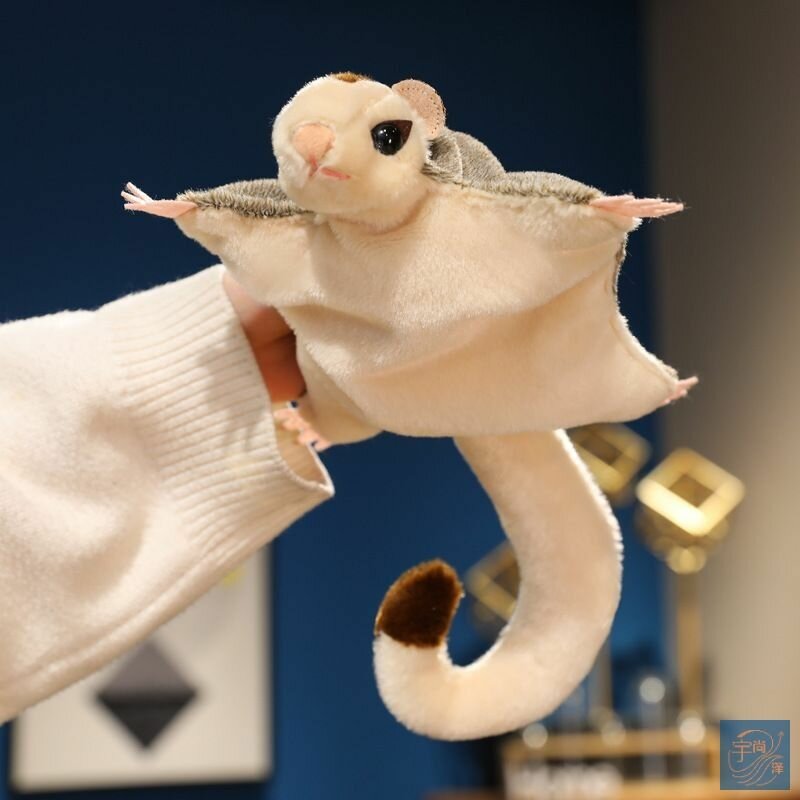 Белка летяга плюшевая, мягкая с магнитами 31см