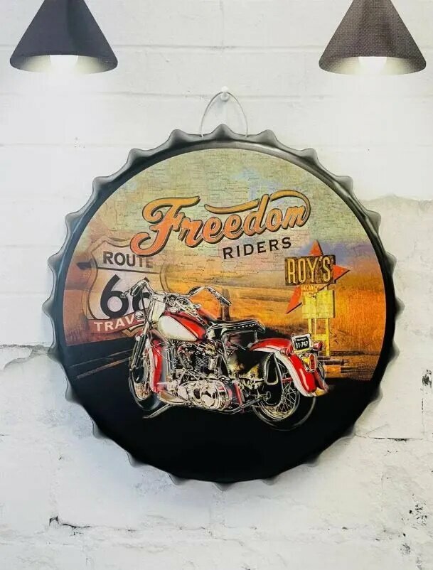 Route 66, Декор на стену пробка пивная,30cm
