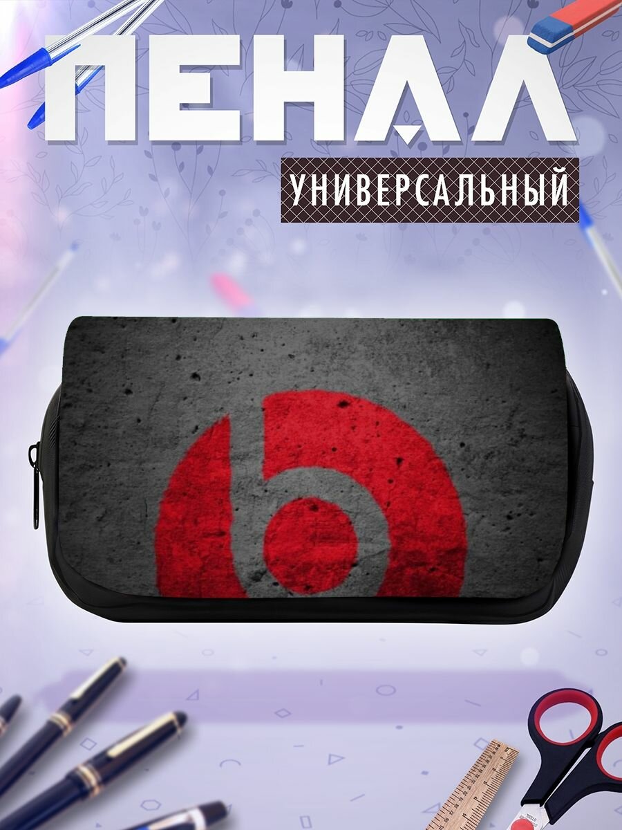 Школьный пенал красный цвет лого