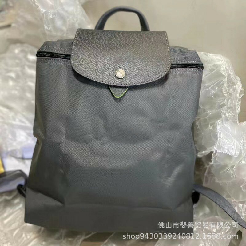 Новый рюкзак Longchamp, складной, полный цветовой спектр, двойная сумка через плечо, нейлоновый рюкзак для студентов, повседневный и универсальный
