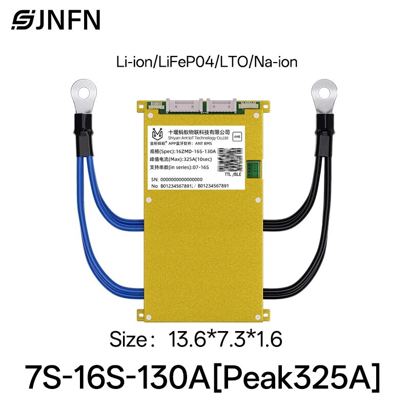 Электронный компонент ANT Smart BMS 4S-24S 16S 40A Lifepo4 BMS 10S 13S 48V 30A Li-ion BMS 20S NMC LFP для электронного велосипеда E-scooter с Bluetooth Balance BMS