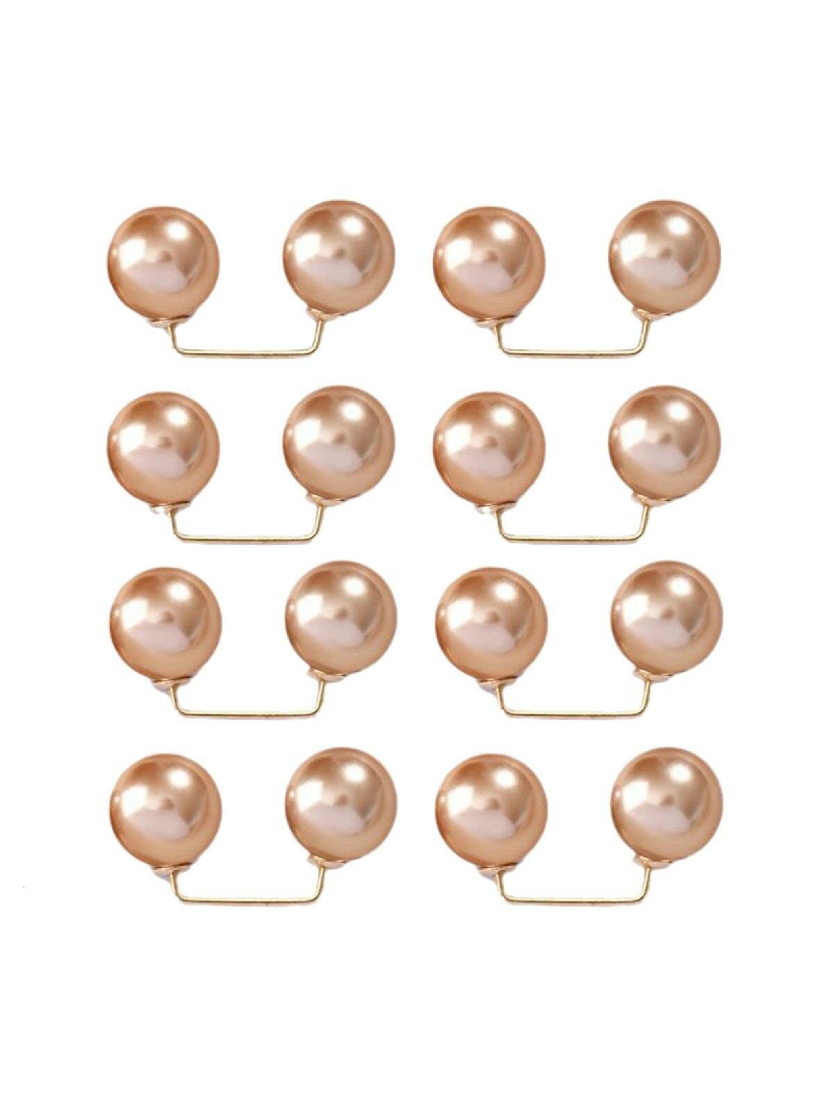 Жемчужные булавки для одежды, 8 шт, шампанское