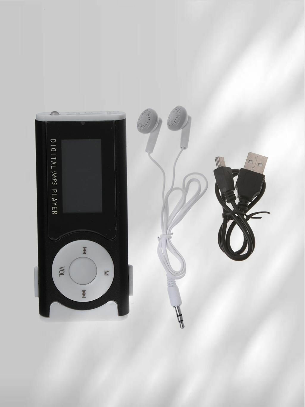 Мини USB MP3-плеер с LCD-экраном и картой 32GB, Черный