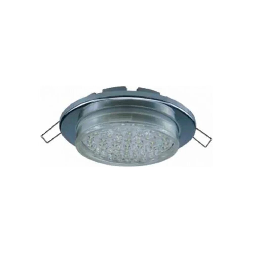 Встраиваемый светильник Ecola Light gx53-h6 металл, плоский, сатин-хром, 101x16 TS5325ECB