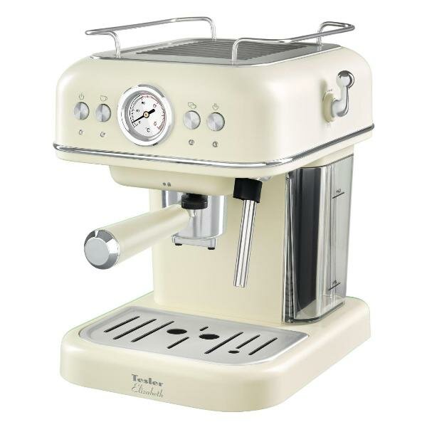 Кофеварка рожкового типа Tesler ECM-245 бежевая