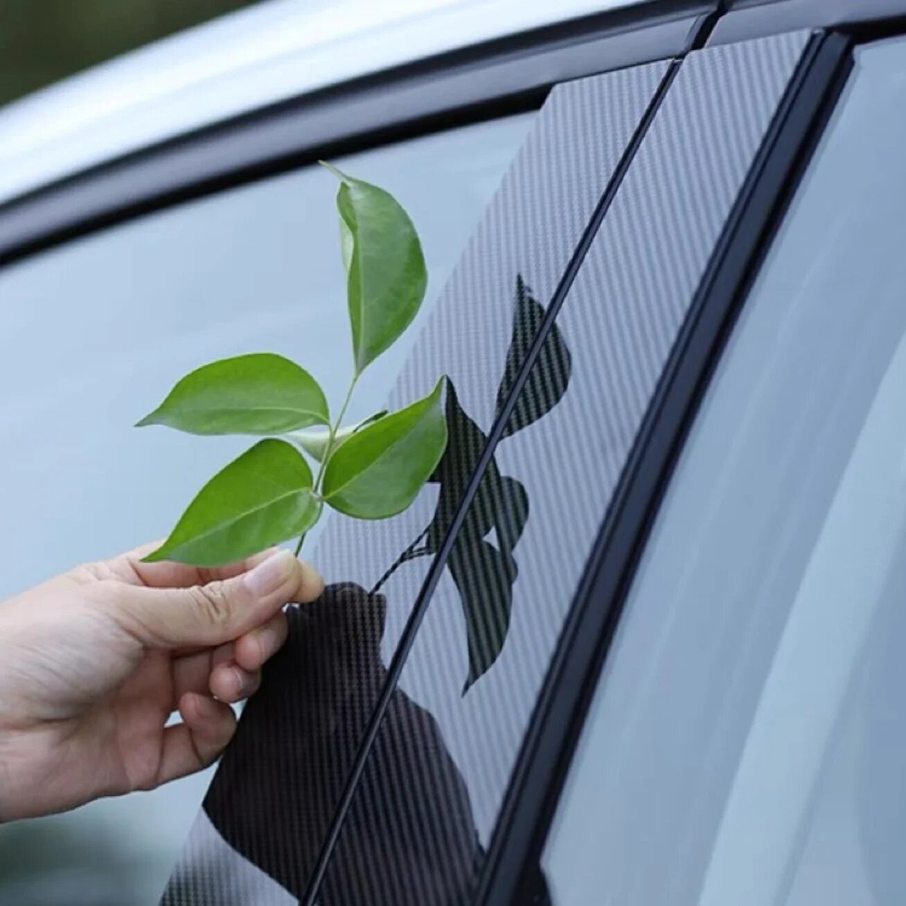 Накладки на стойки B/C карбон, Carbon Fiber Look, Jetour Dashing 2022-2025