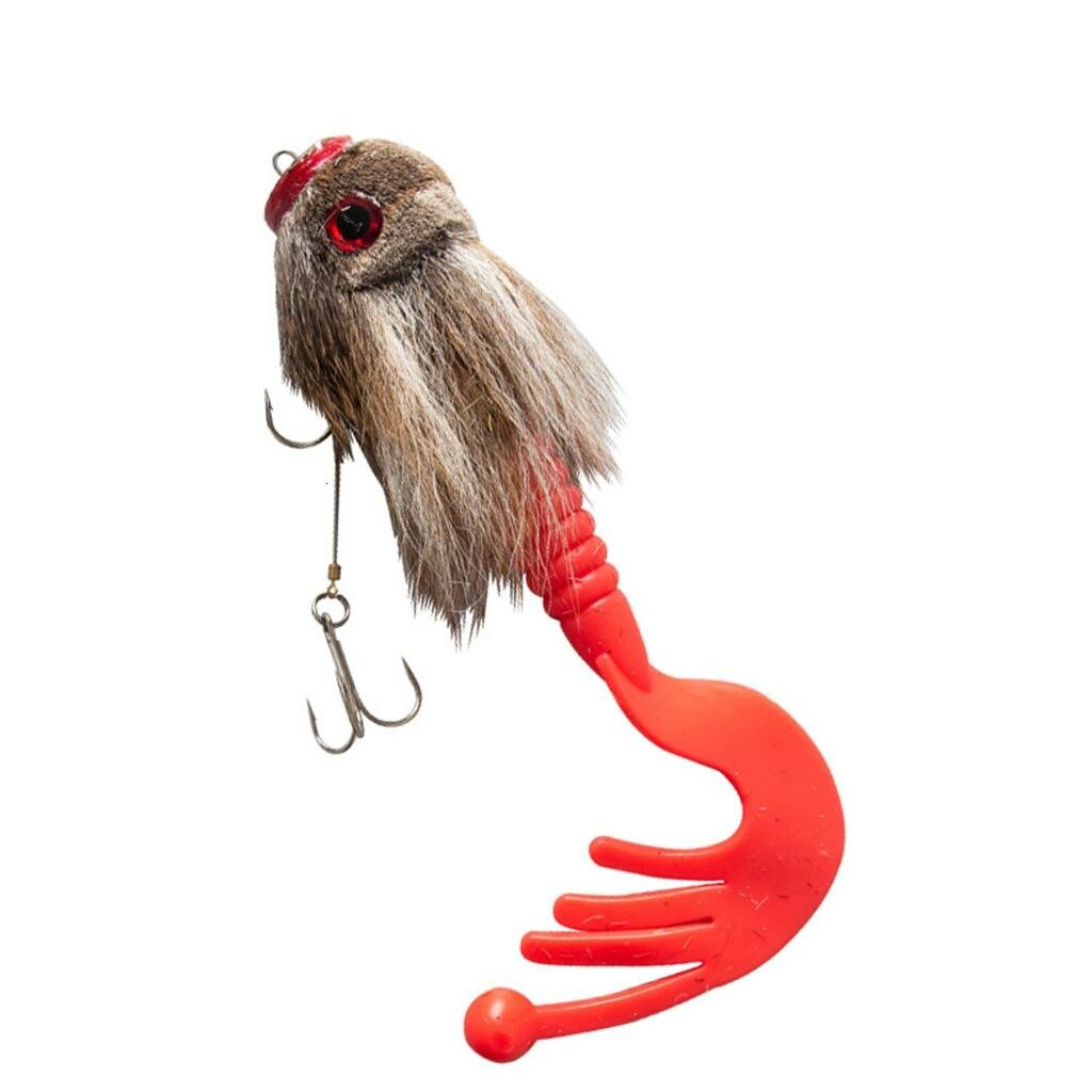 Плавающая приманка-мышь 30 см с раздвоенным хвостом, 09