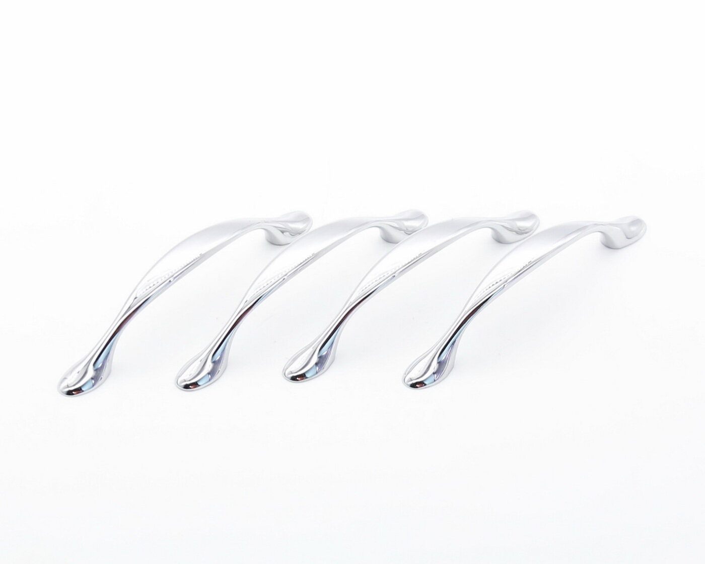 Ручка мебельная скоба Inred IN.01.4185.96. PC хром, комплект 4 шт, ручка для шкафов, ящиков, комодов, для кухонного гарнитура, фурнитура для мебели