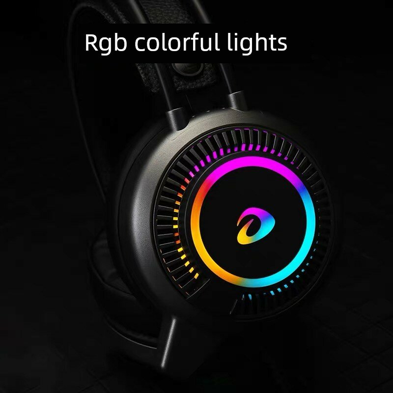 Игровая гарнитура DAREU CH416RGB, накладные наушники с мощным басом и подсветкой для PUBG, киберспорта и компьютера